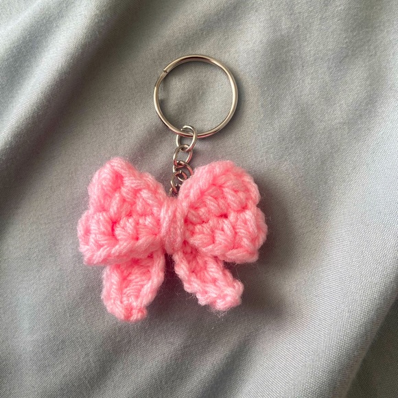 Accessories | Handmade Crochet Bow Keychain | Poshmark